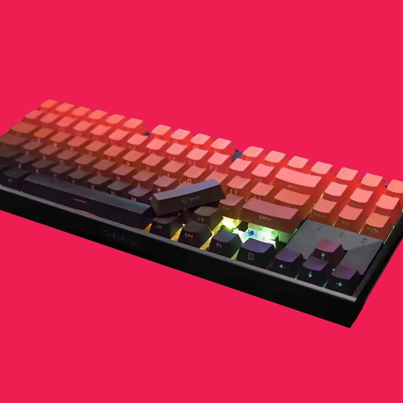 Red Gradient Keycap Set – Vibrant Mechanical Keyboard Keycaps | Gaming ...