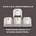 Stainless Steel WASD Keycap Set – 4 Key OEM Profile Mechanical Keyboard ...