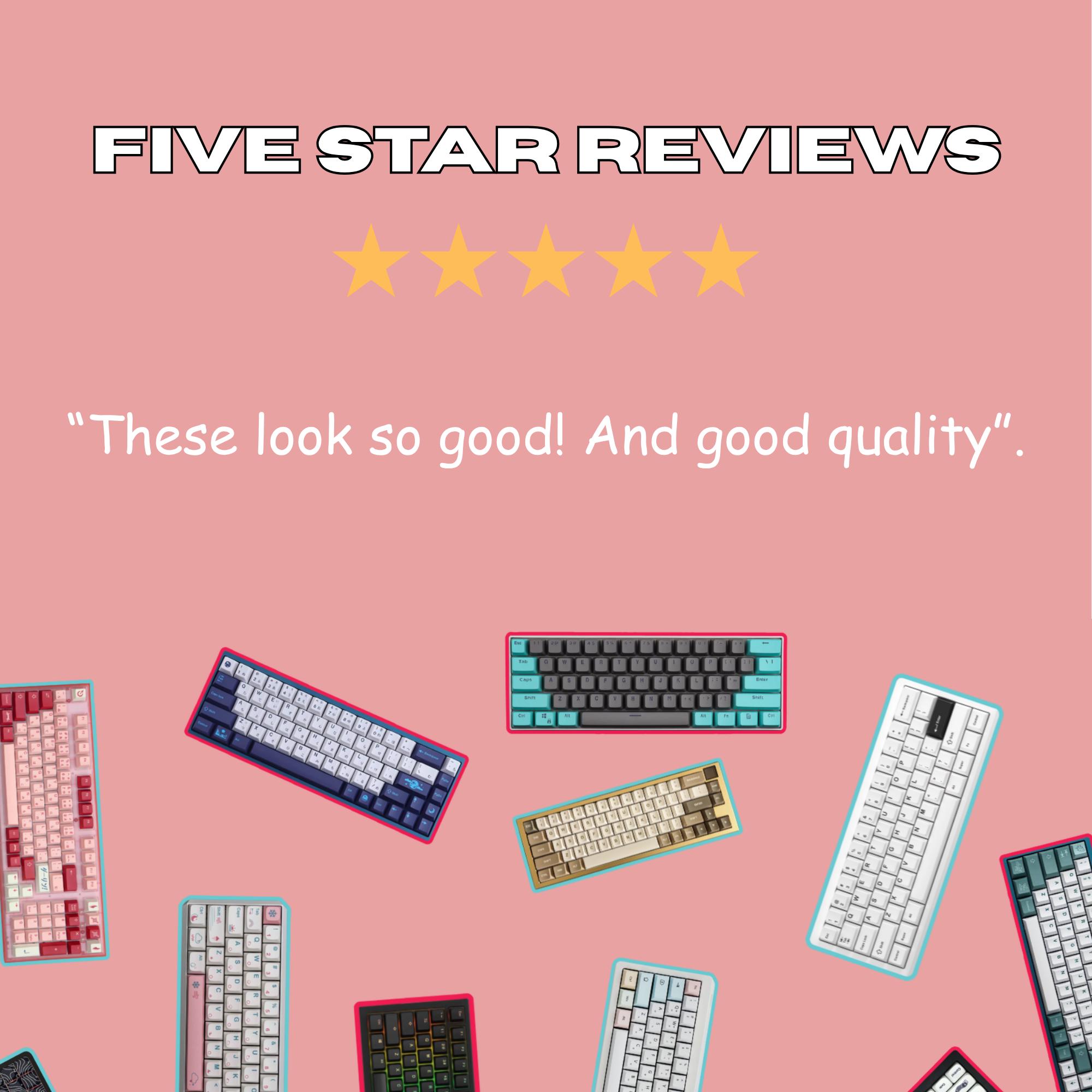 Comic-inspired Sketch Keycaps Set – Hand-drawn Look Mechanical Keyboard ...