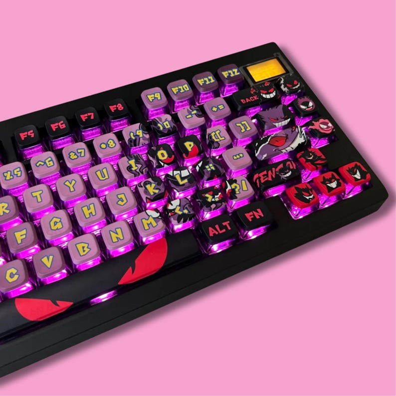 124 Keys Demon Purple Keycap Set | MDA Profile PBT Keycaps | Custom ...