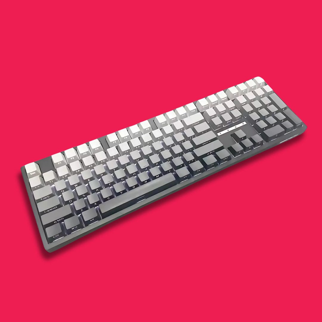 Gray Gradient Keycap Set –pastel Ombre Mechanical Keyboard Keycaps in ...