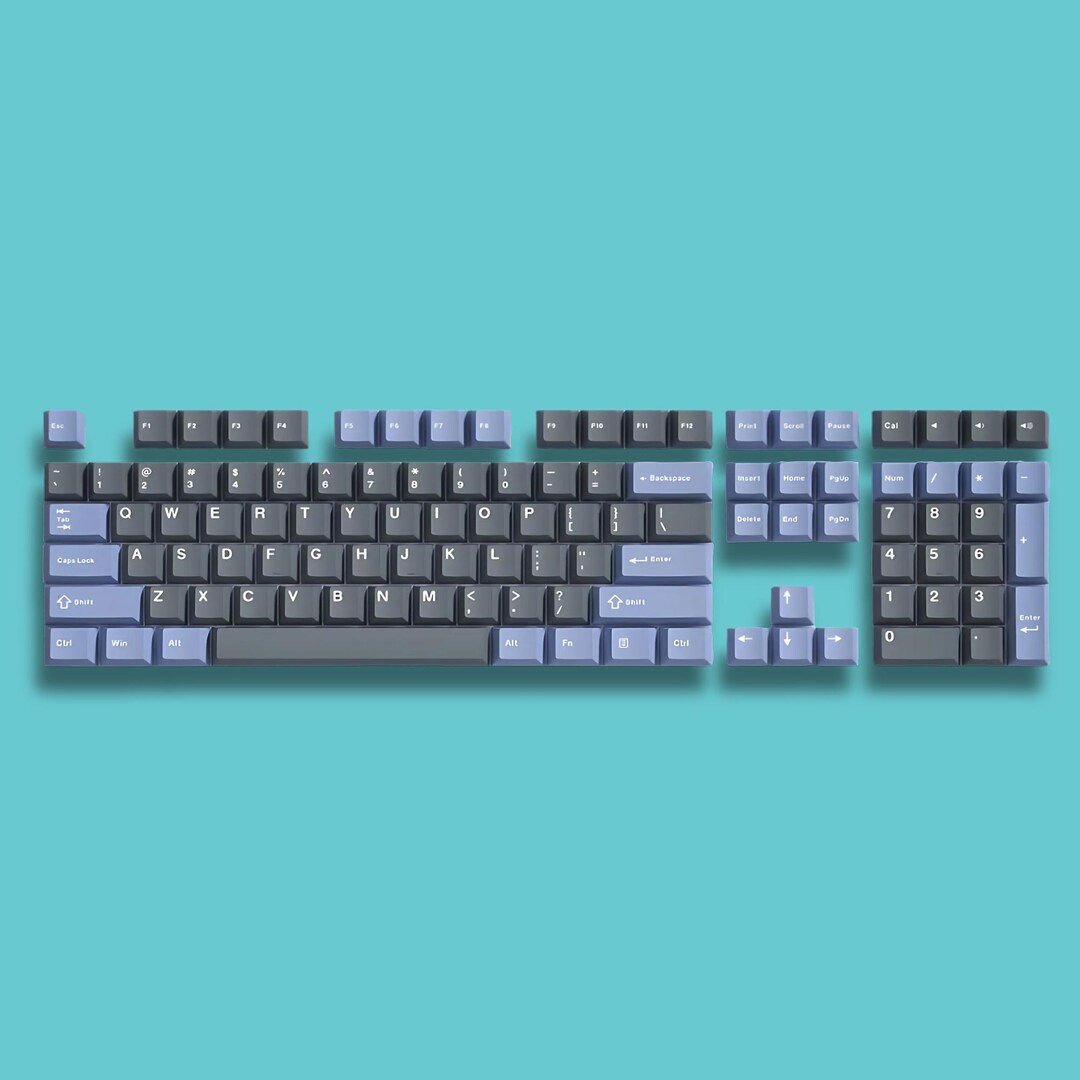 Minimalistic Two Tone Blue Ocean Monochrome Keycap Set | Solid Color ...