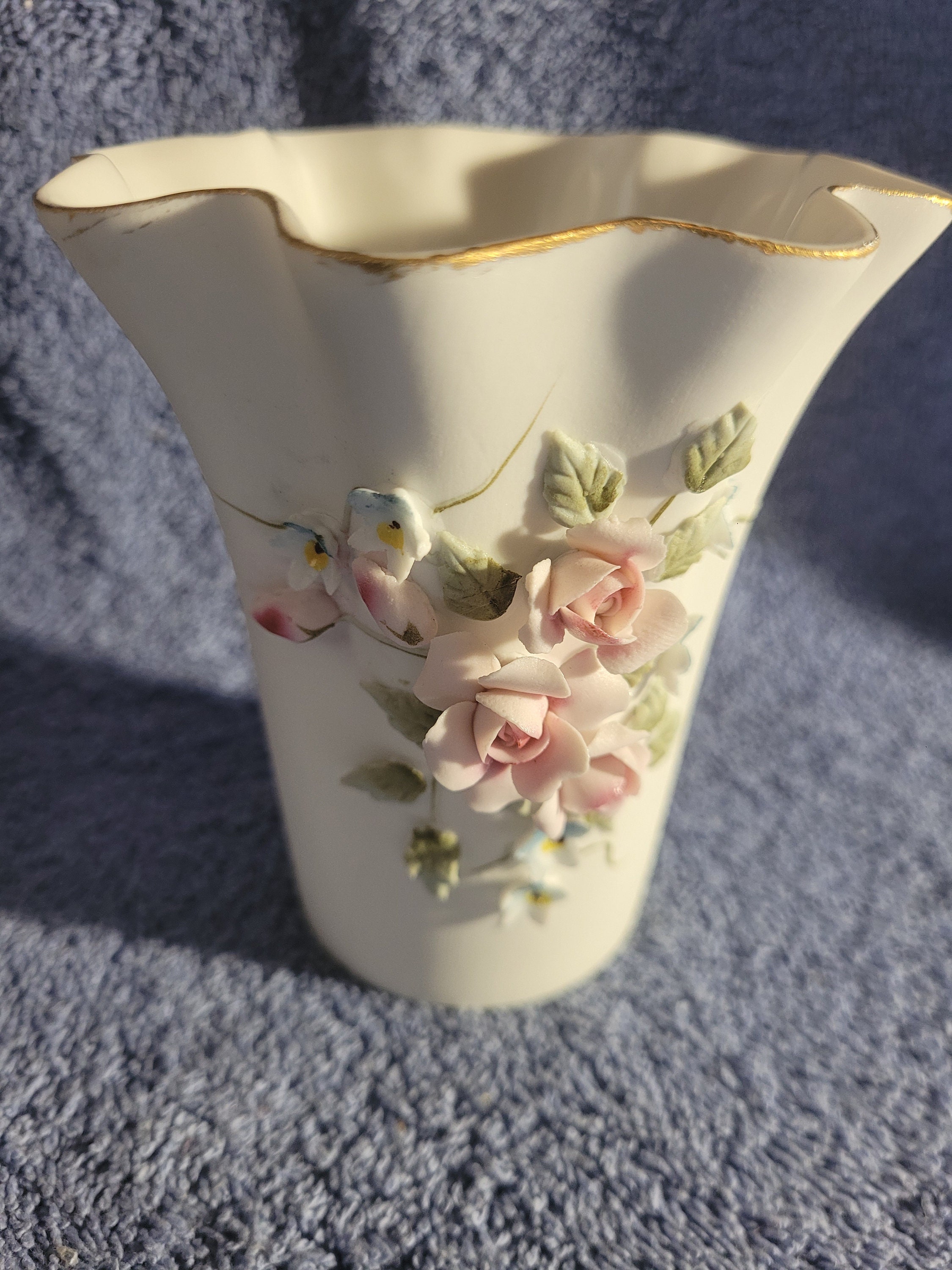 Vintage Lefton China Hand Painted Vase - Etsy