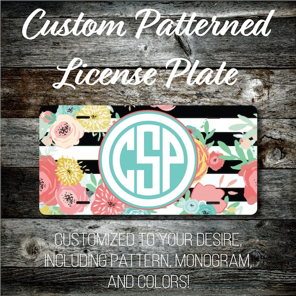 Preppy License Plate - Etsy