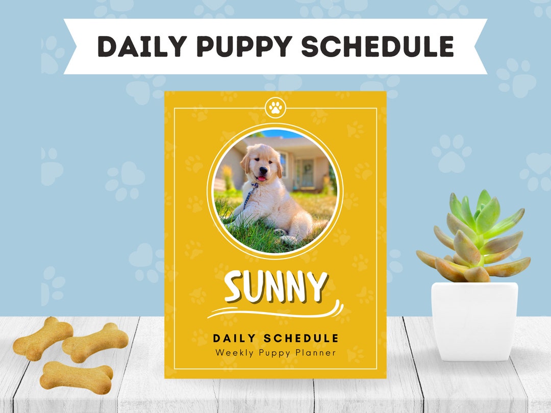 Daily Puppy Schedule | Editable in Canva, Printable, Digital Puppy ...