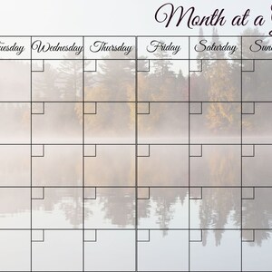 Monthly Overview Pages PDF Printable - Etsy