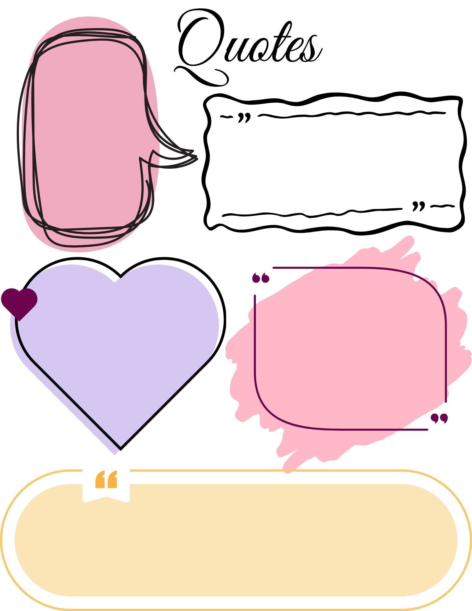 Favorite Quote Tracker | PDF Printable - Etsy