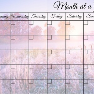 Monthly Overview Pages PDF Printable - Etsy