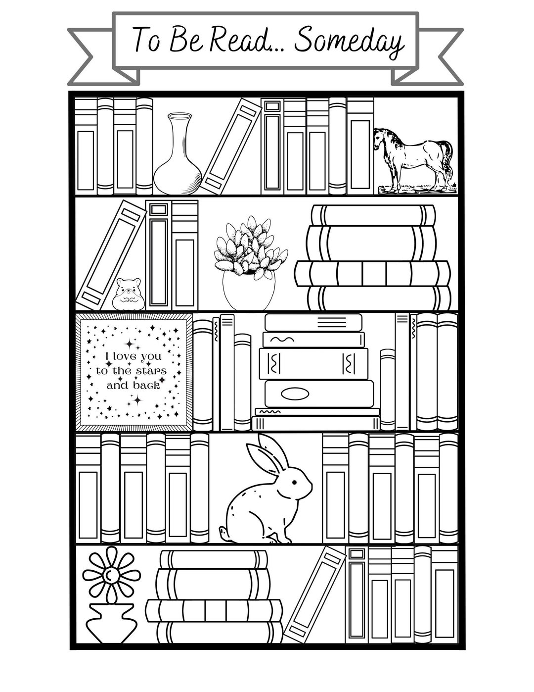 To Be Read Sometime | PDF Printable - Etsy