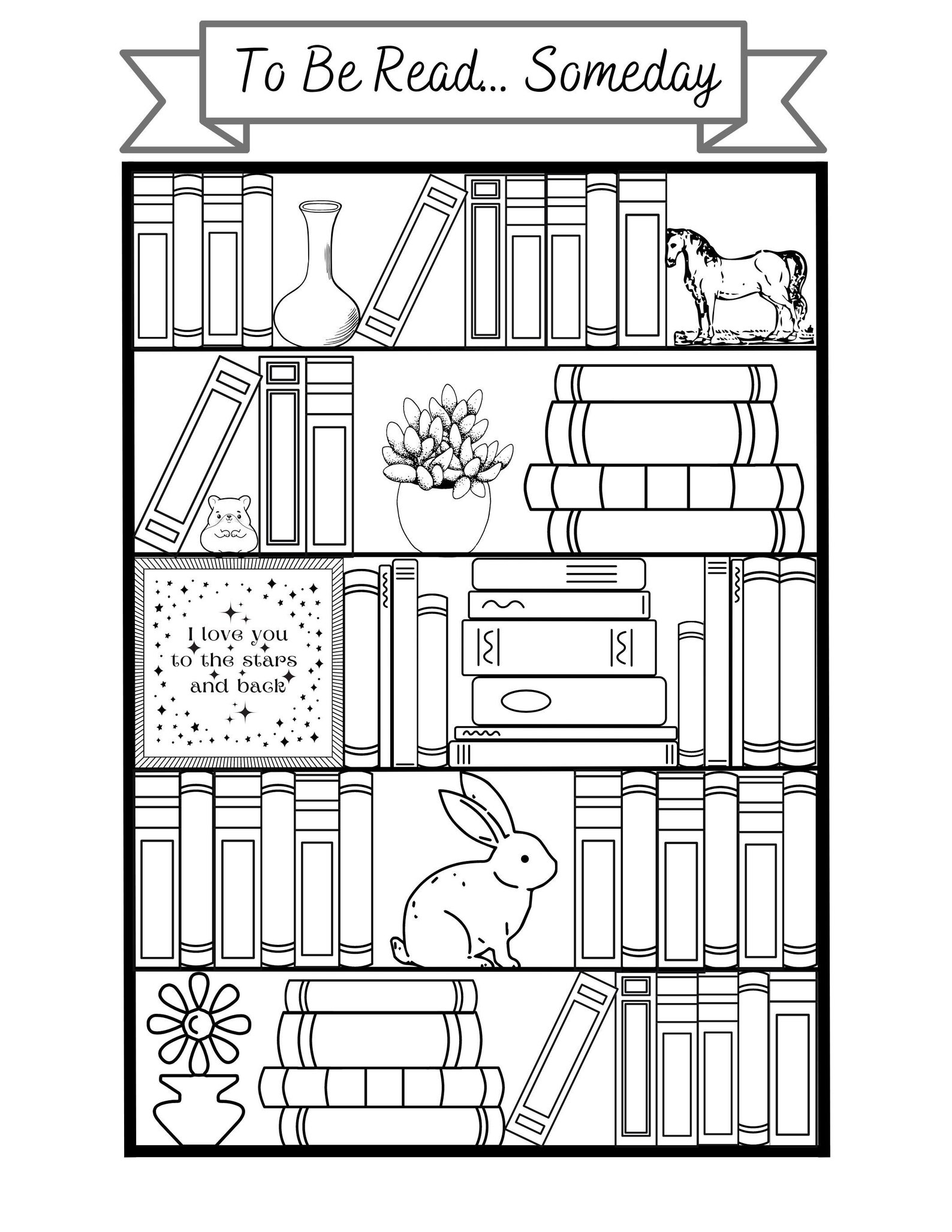 To Be Read Sometime | PDF Printable - Etsy