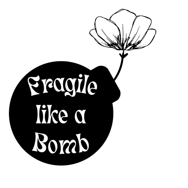 Frágil como una bomba / SVG y PNG Descarga digital - Etsy España