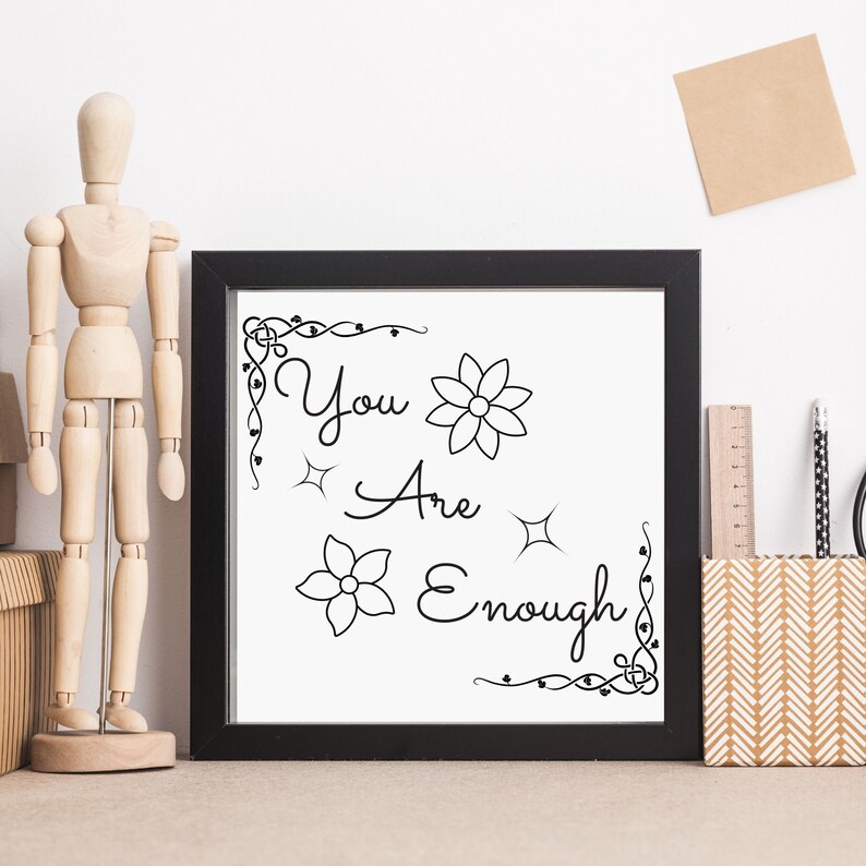 You Are Enough | SVG & PNG Digital Download - Etsy