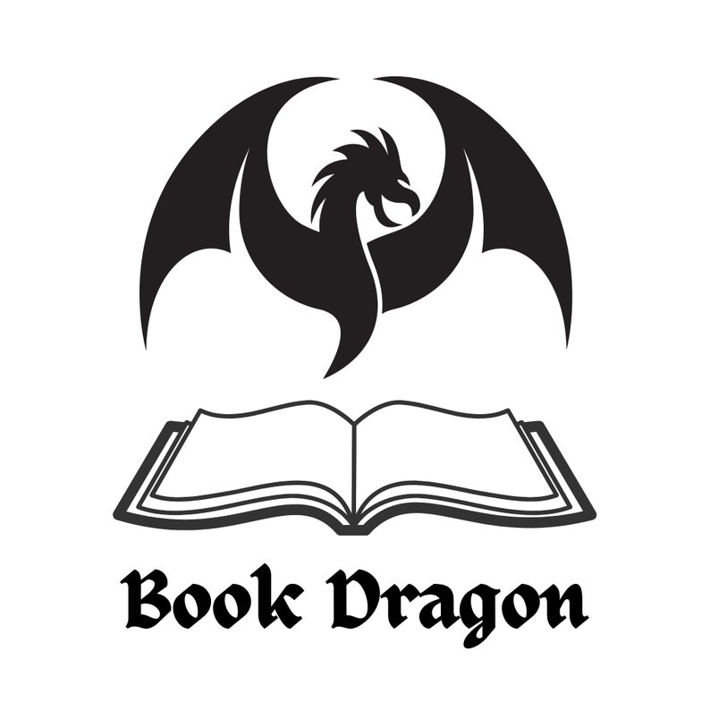 Book Dragon | SVG & PNG Digital Download - Etsy
