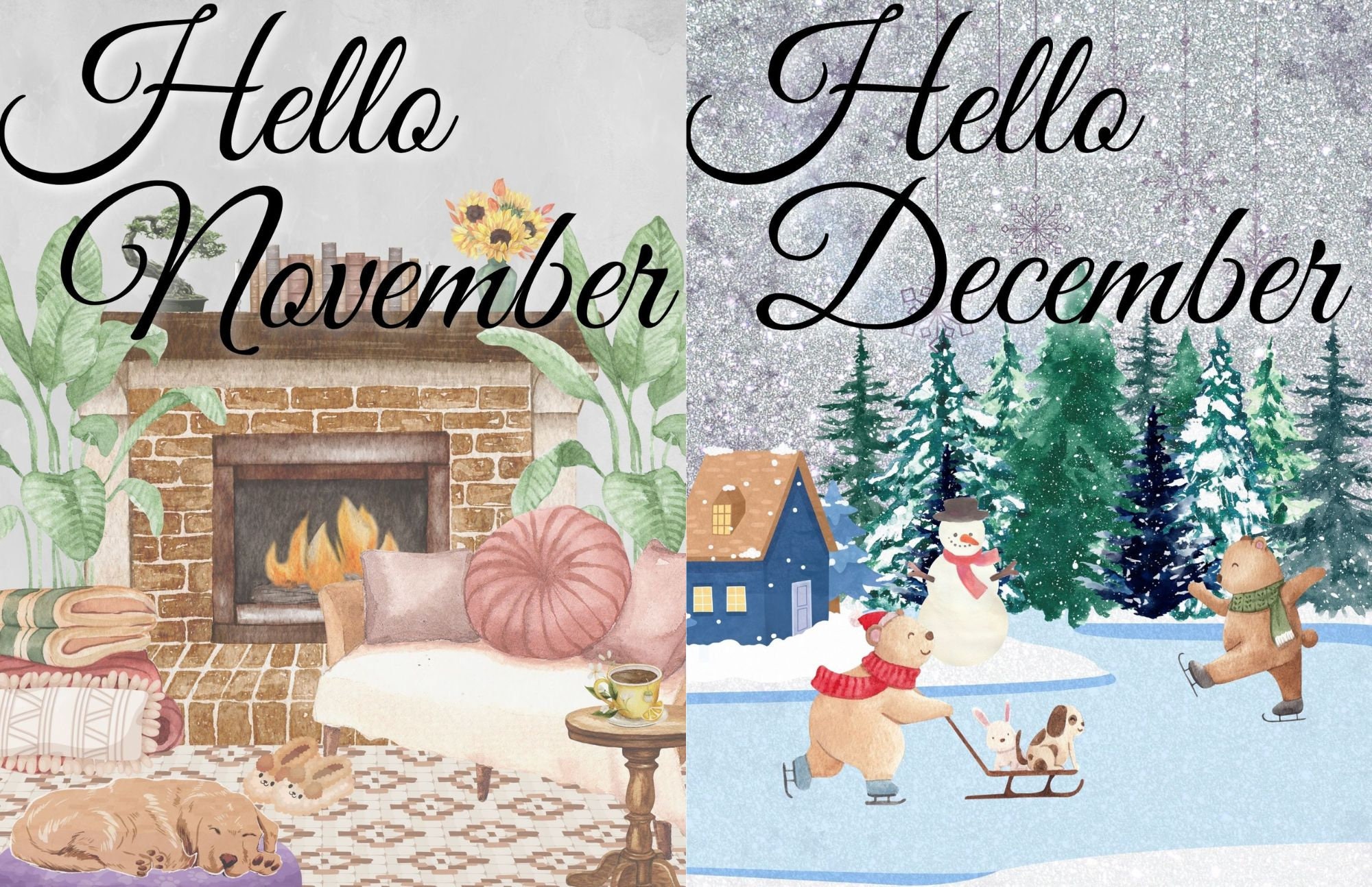 Monthly Cover Pages PDF Printable - Etsy