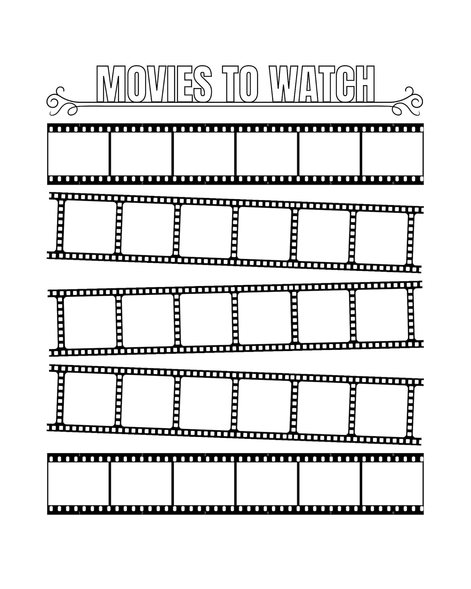 Movie Tracker | PDF Printable - Etsy
