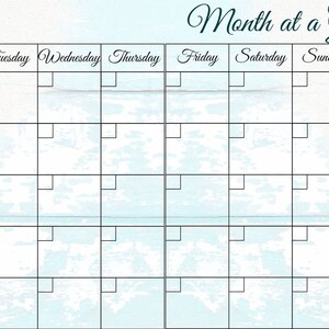 Monthly Overview Pages PDF Printable - Etsy