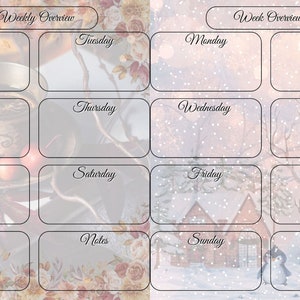 Weekly Overview Pages | PDF Printable - Etsy