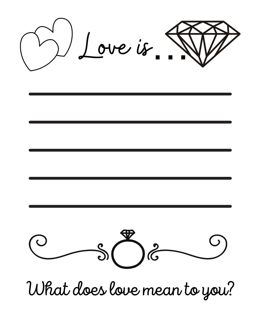 Love Is What Does Love Mean To You PDF Printable Etsy