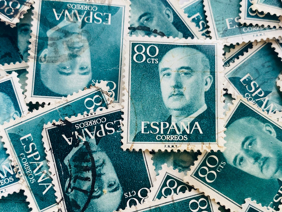 Spain Postage Stamps/general Franco/blackish Green - Etsy