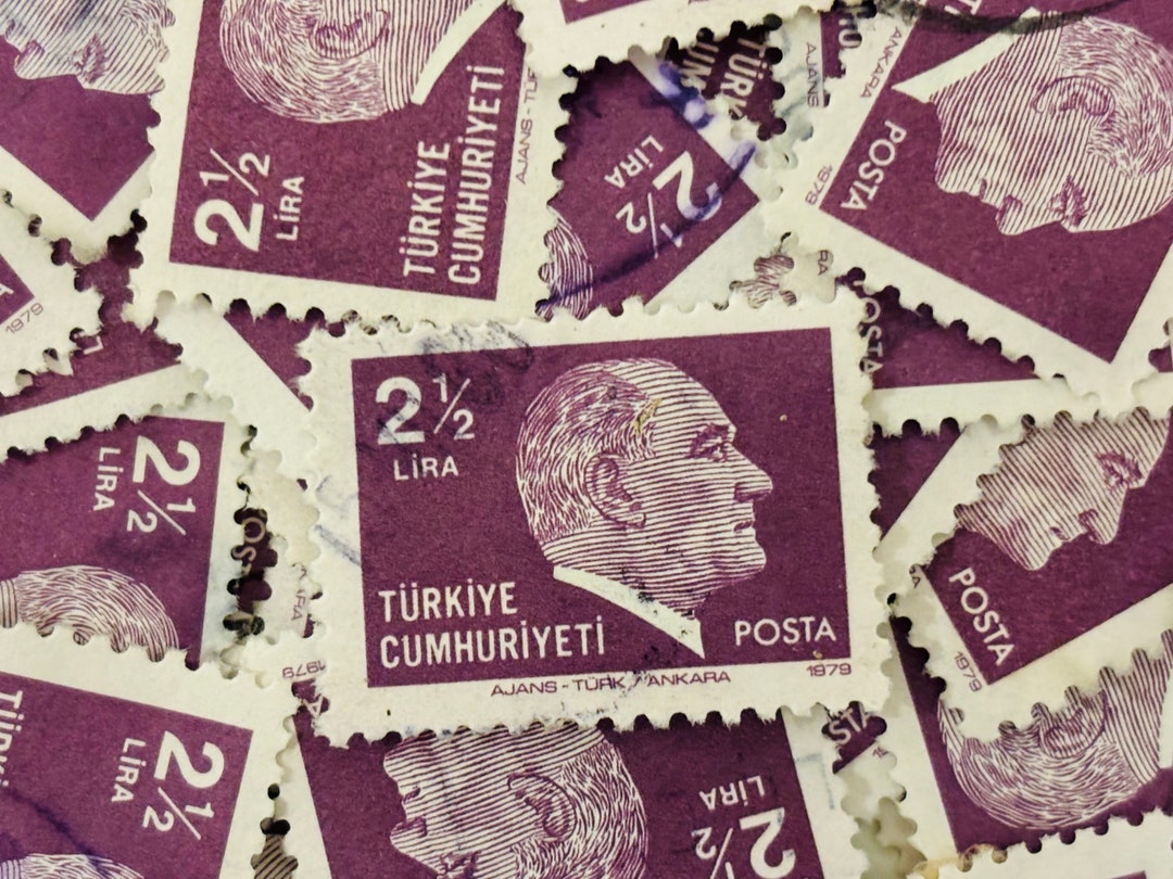 Turkey Postage Stamps/kemal Ataturk 2 1/2/blush Violet/1978 - Etsy