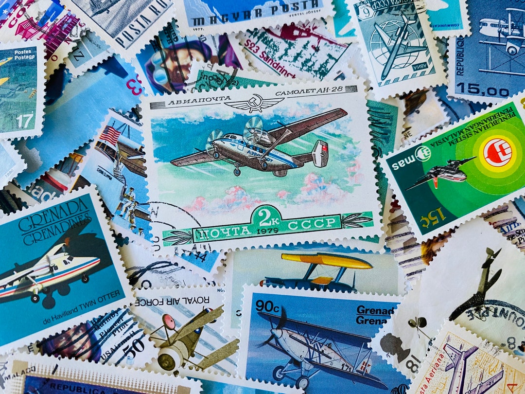 Transport air Postage Stamp Packs - Etsy
