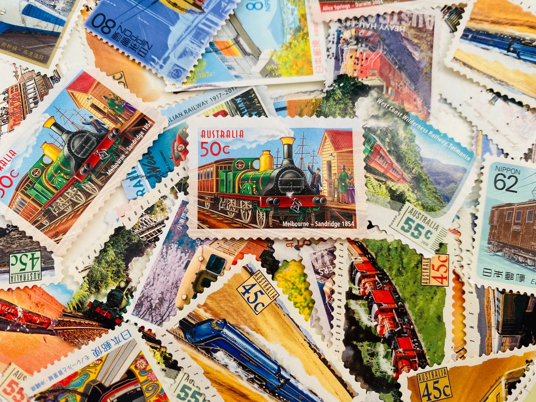 Transport (rail) - Postage Stamp Packs - Etsy Australia