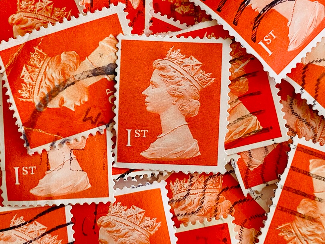 Great Britain Postage Stamps/bright Orange Red/1993 Machin/1st - Etsy