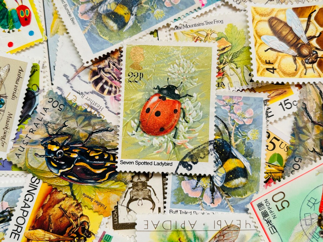 Insects/bugs - Postage Stamp Packs - Etsy