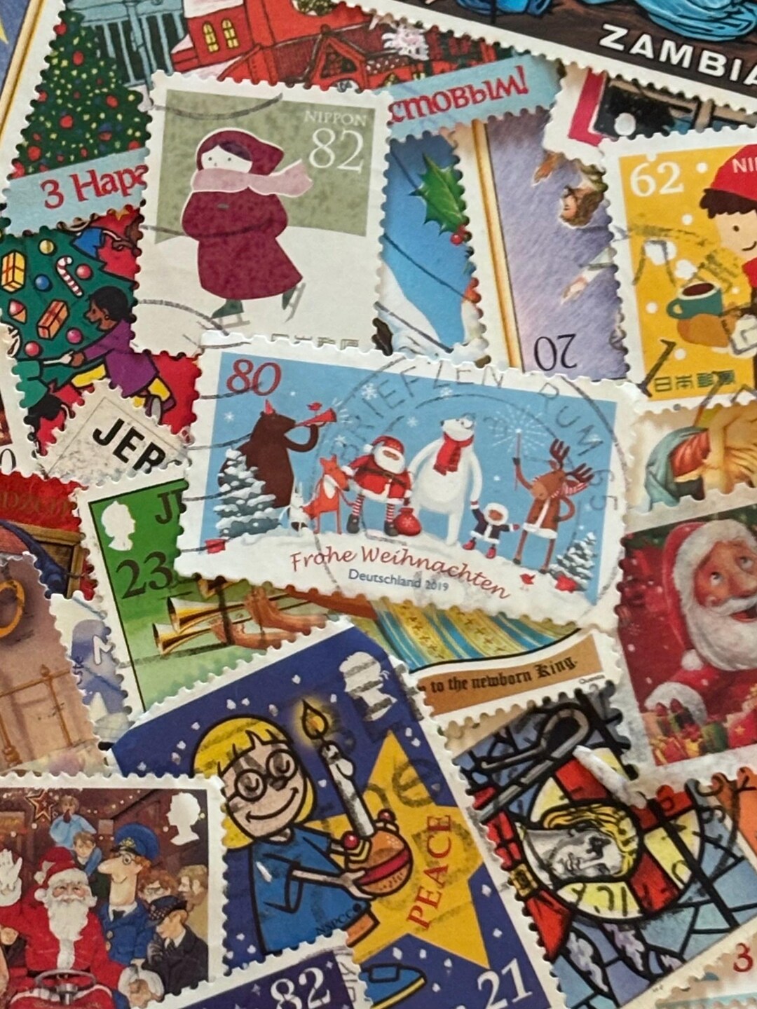 Christmas Postage Stamp Packs - Etsy