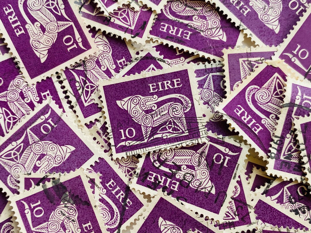 Ireland Postage Stamps/stylised Stag/1976/10p - Etsy