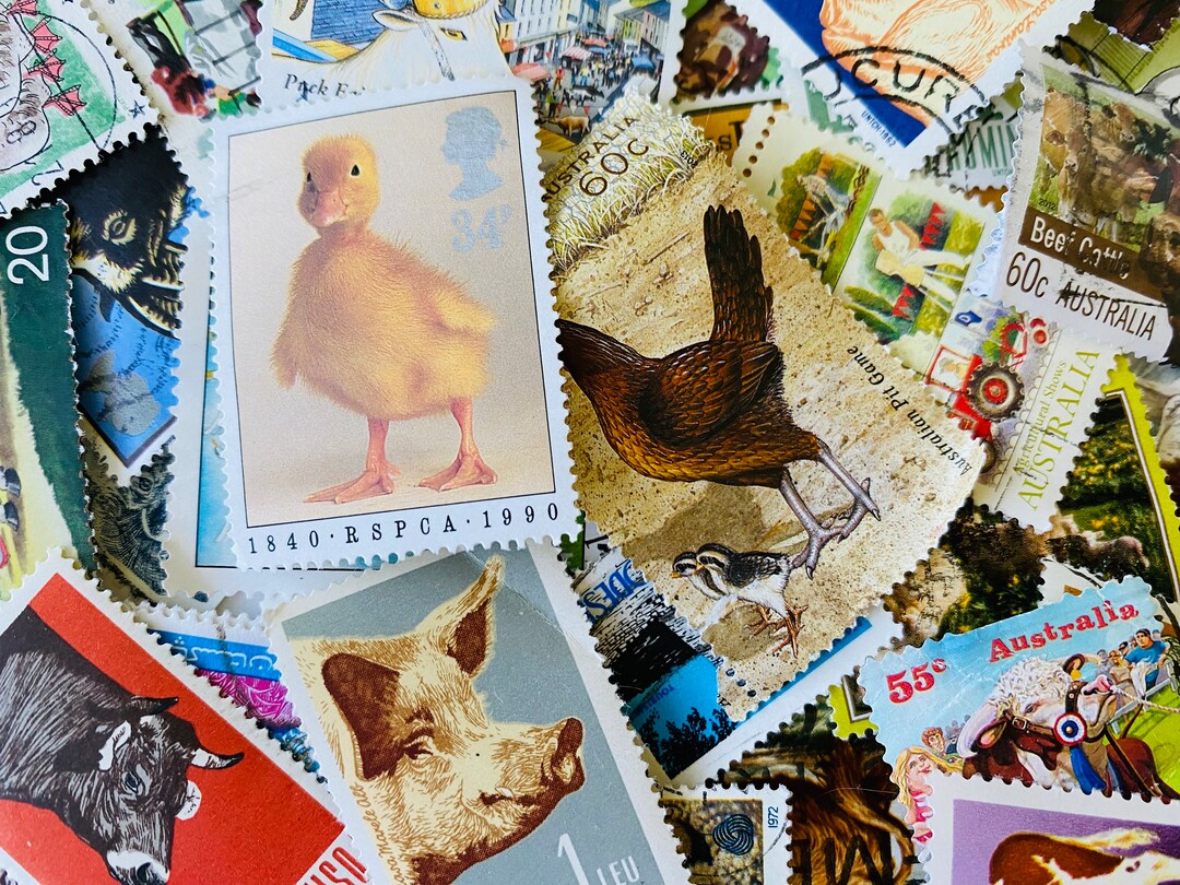 Animals farm Postage Stamp Packs - Etsy