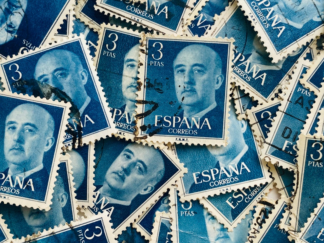 Spain Postage Stamps/general Franco V/ Blue - Etsy
