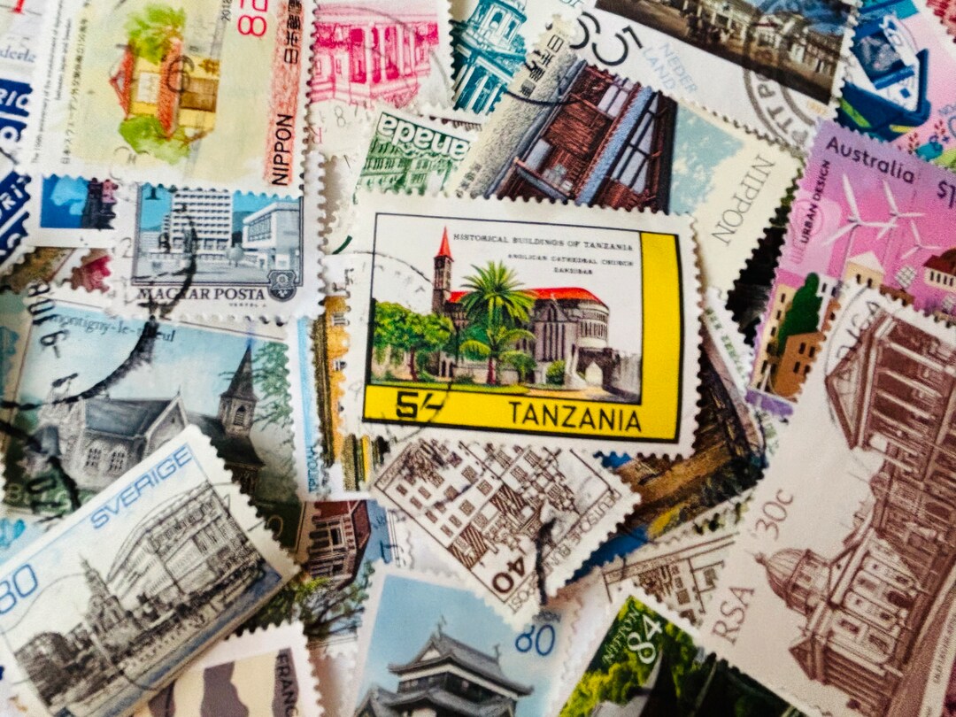 Buildings - Postage Stamp Packs - Etsy