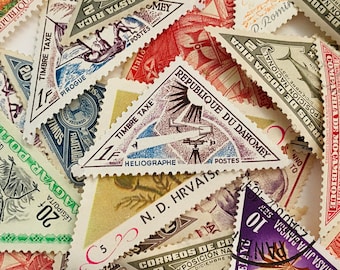 Triangle/triangular Postage Stamps 50 to 300 Different USED & off Paper ...