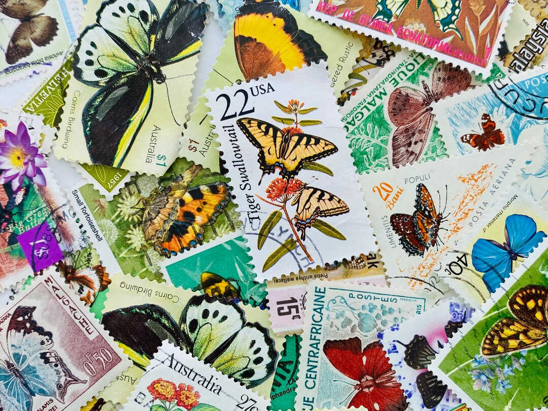 Butterflies - Postage Stamp Packs - Etsy