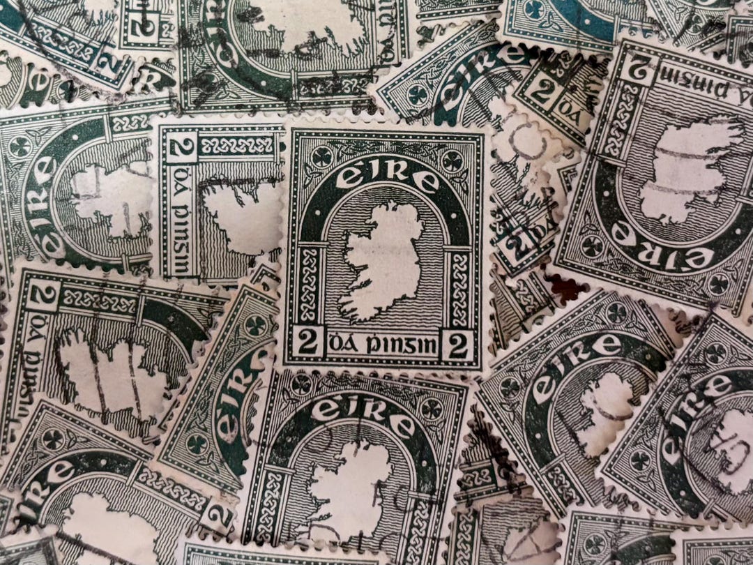 Ireland Postage Stamps/map of Ireland/grey Green/1940 - Etsy