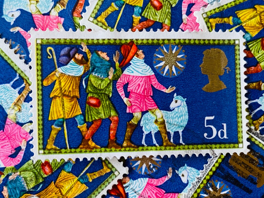Great Britain Postage Stamps/angels With Harp and - Etsy