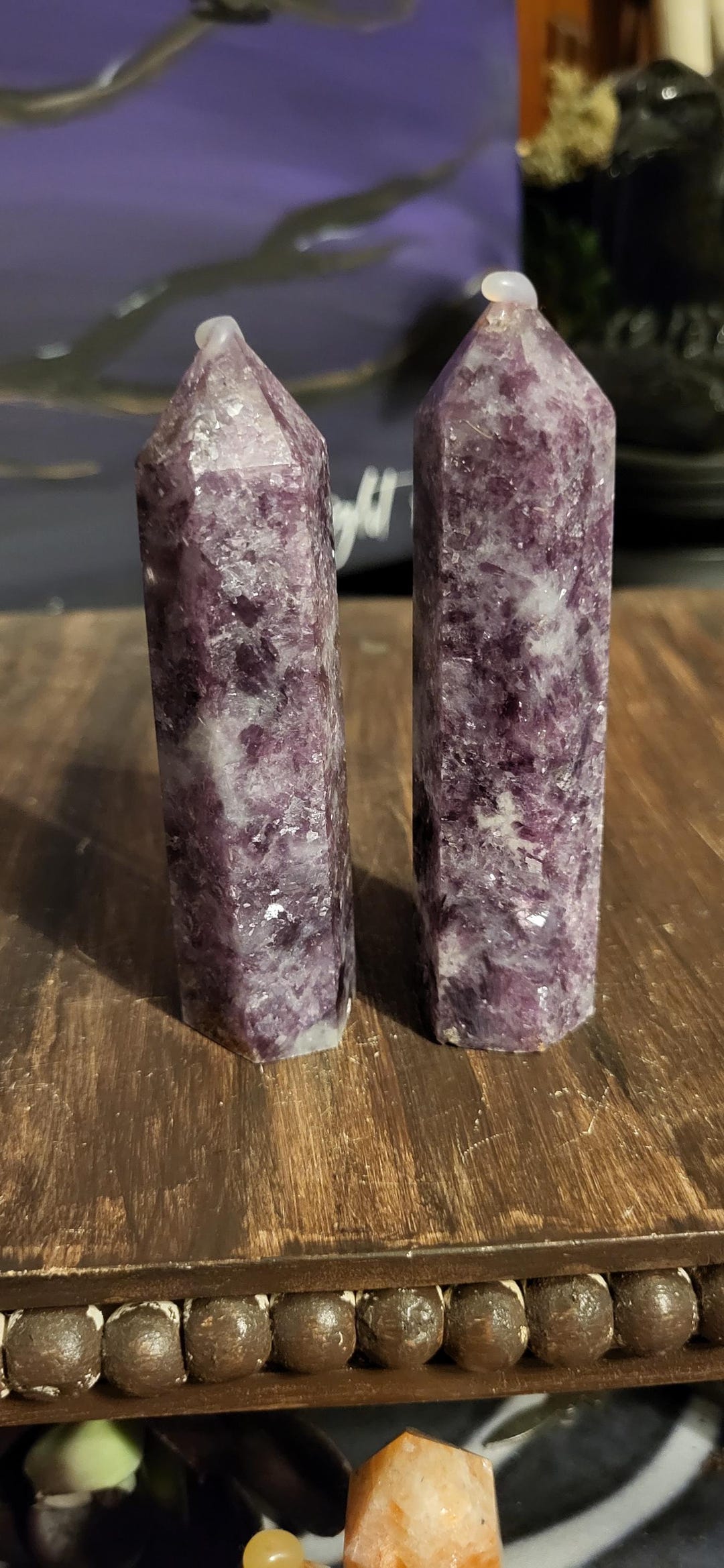 Purple Mica Towers With Lots of Flash! Beautiful Pieces! - Etsy