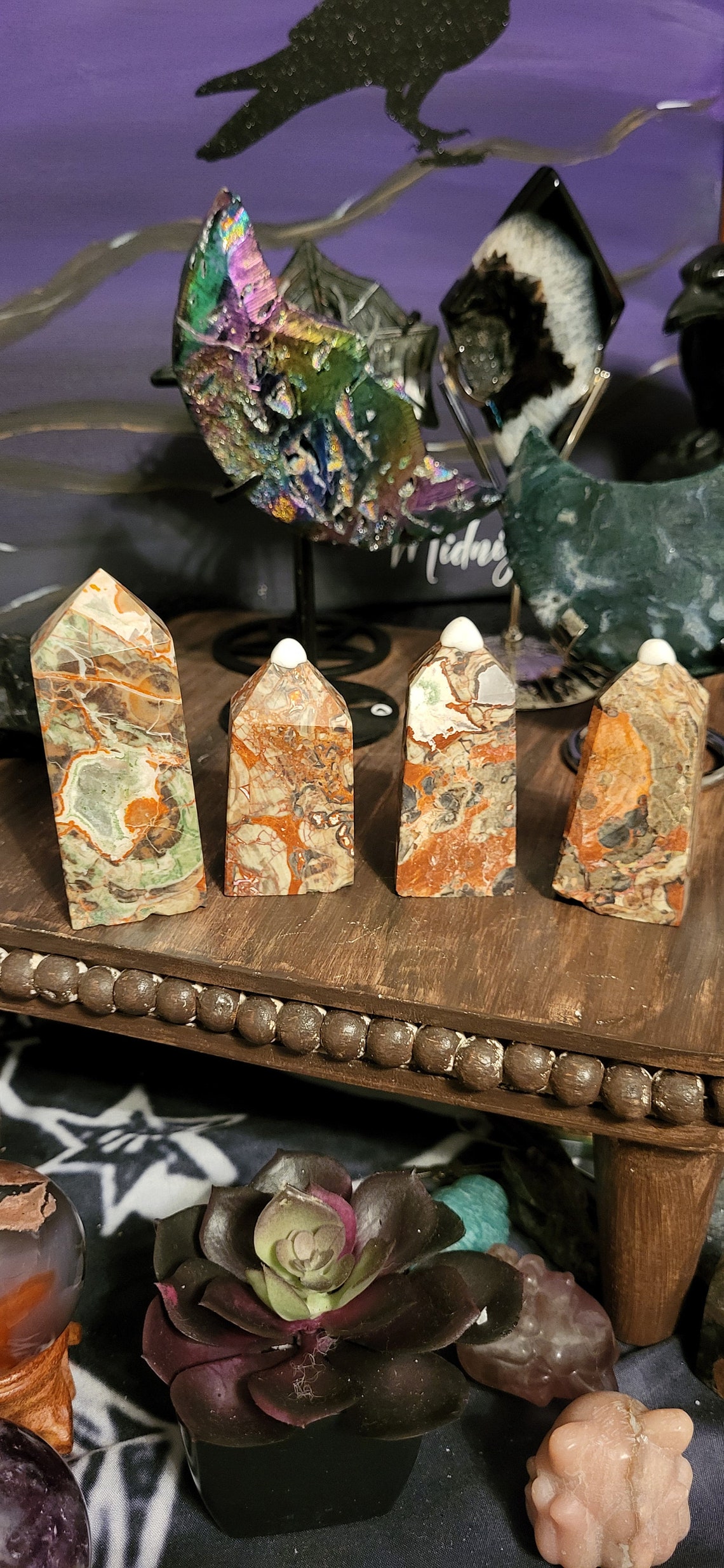 Money Agate Points Towers Colorful Money Agate, Nice Pieces. A24 B24 ...