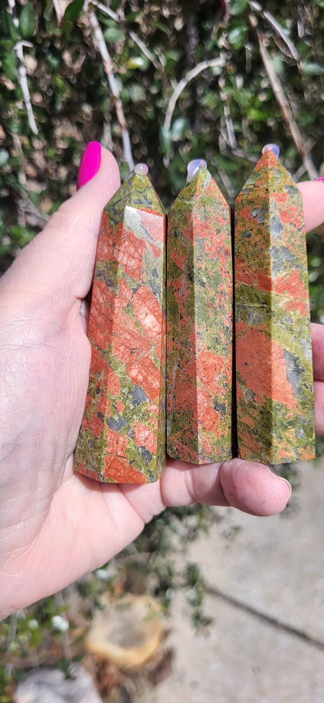 Unakite Towers BEAUTIFUL Colors and Great Quality - Etsy