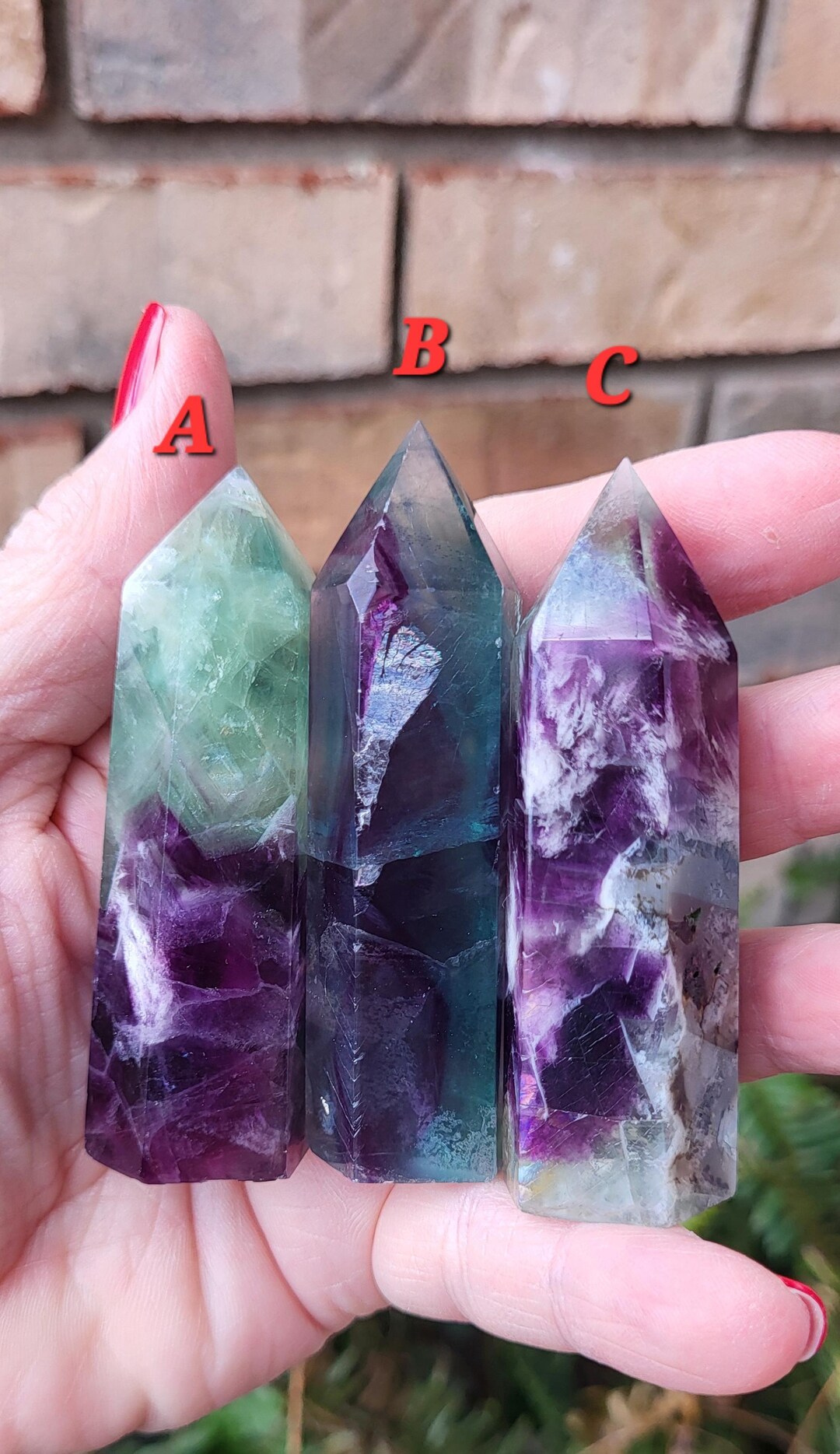 Feather Fluorite Towers Rainbow Flourite Tower BEAUTIFUL Colors and ...