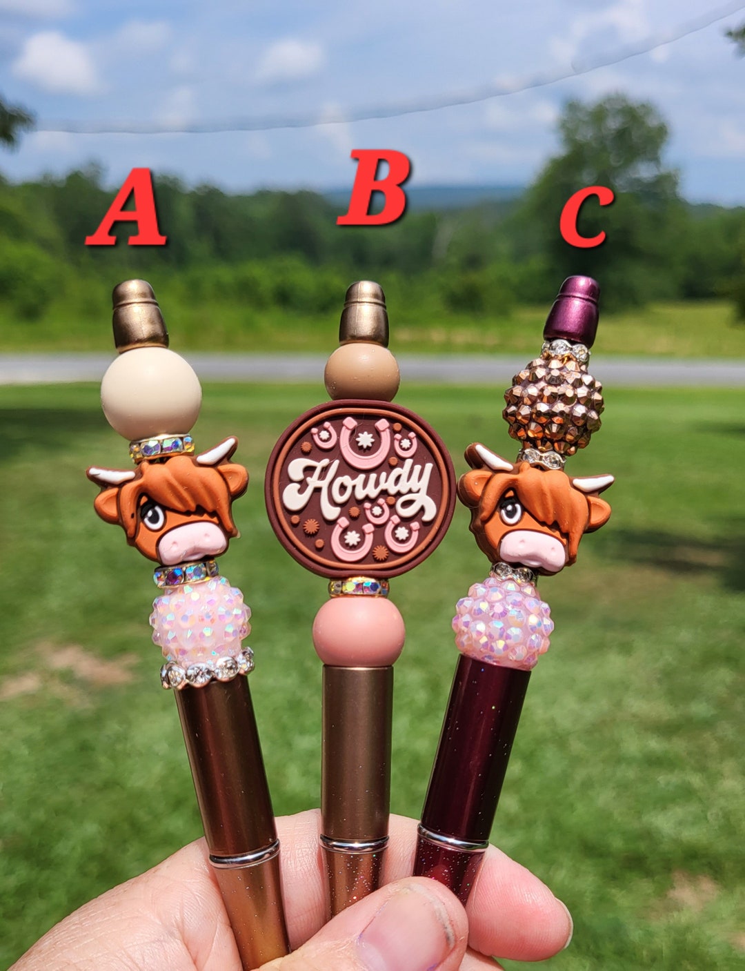 Highland Cow Pens Cute Gift Pens Novelty Beaded Pens - Etsy
