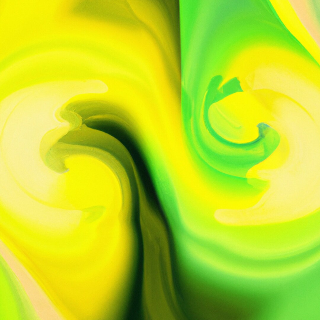 Yellow and Green Abstract Art Art Print Painting Home Décor Interior ...