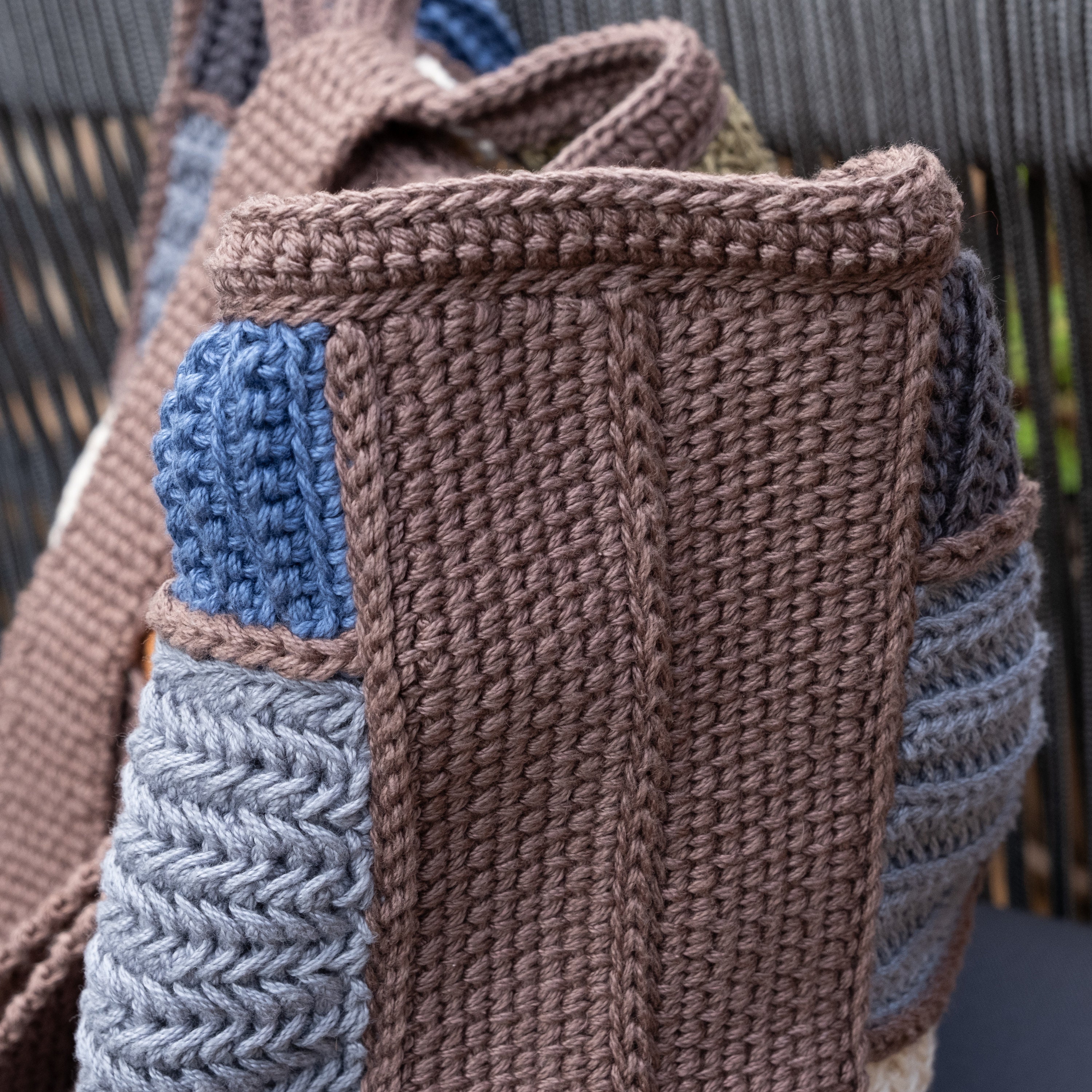 Patchwork Tote Crochet Pattern | Large Sturdy Carry All Bag | Digital ...