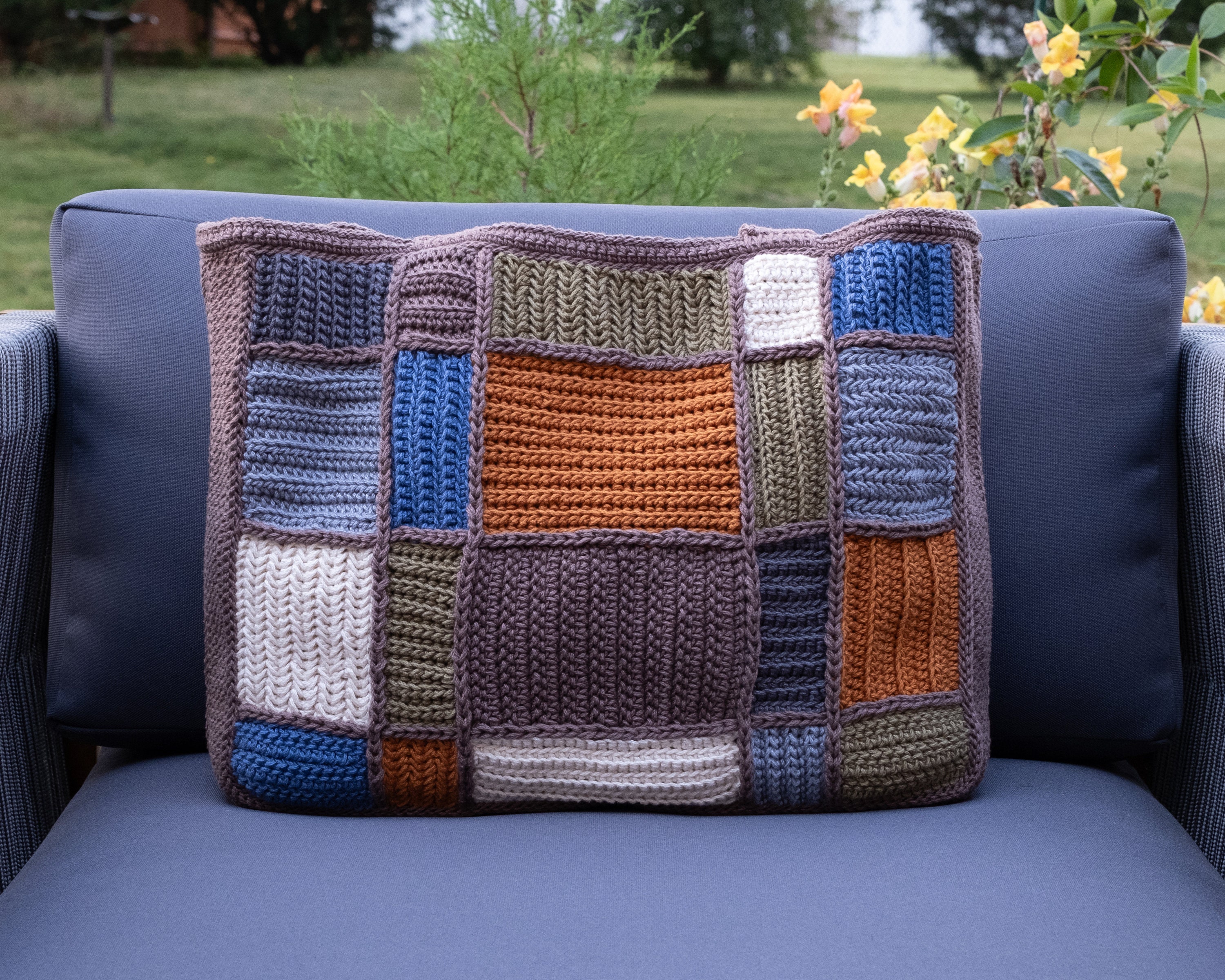 Patchwork Tote Crochet Pattern | Large Sturdy Carry All Bag | Digital ...