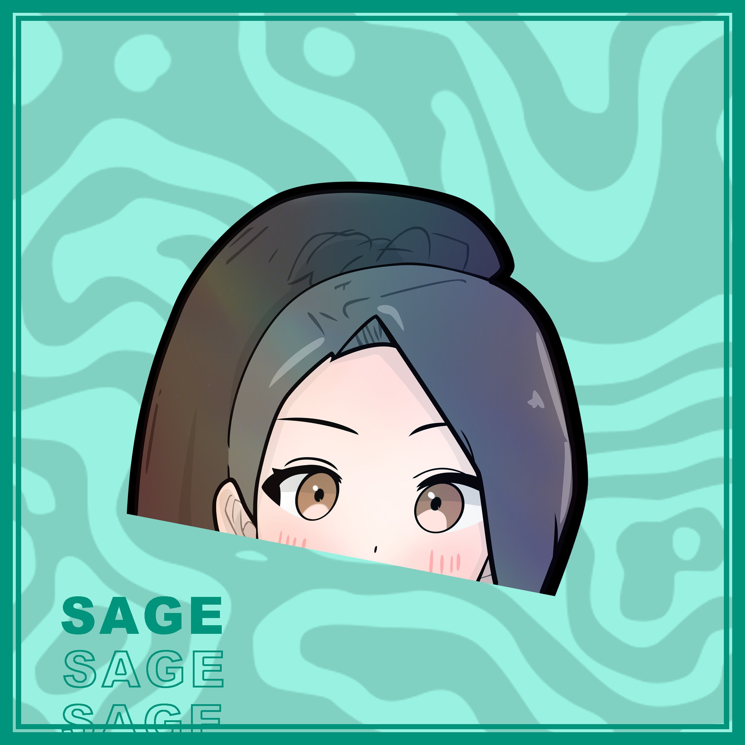 Sage Holographic Peeker Sticker Valorant - Etsy