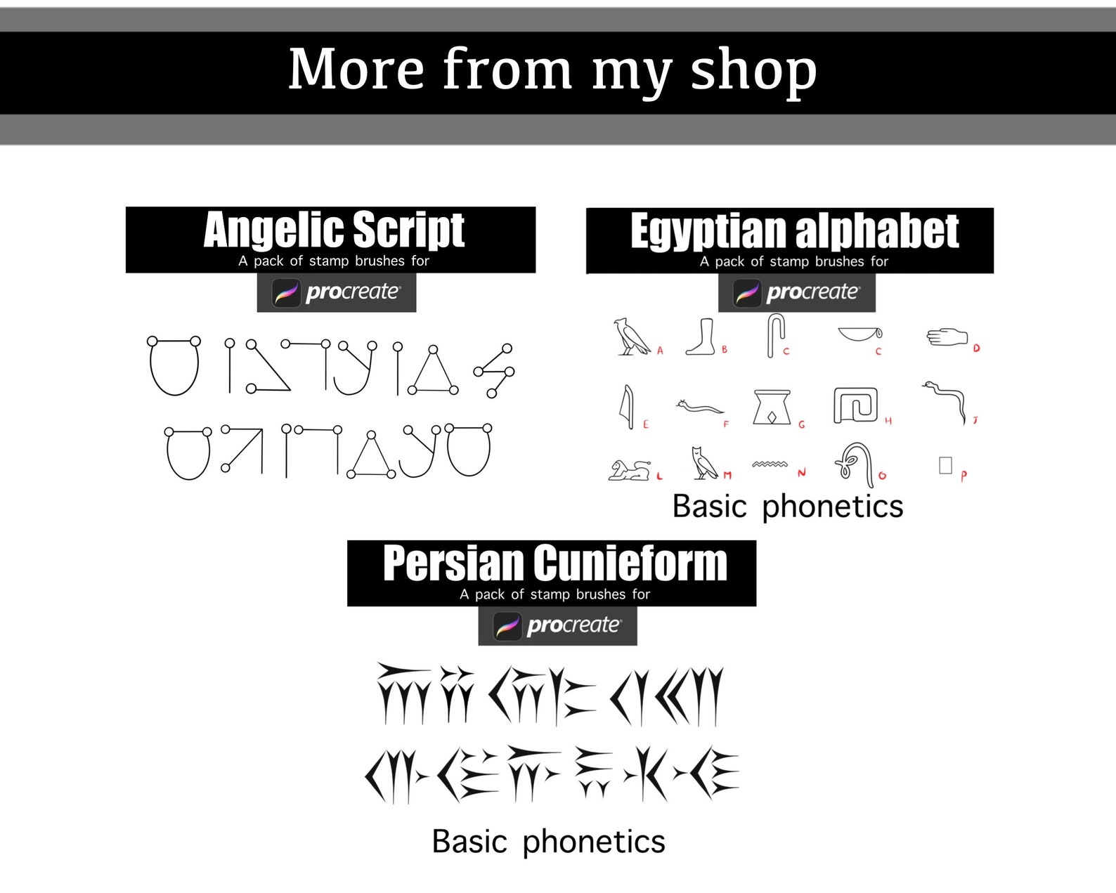 Elder Futhark Scandinavian Runes Basic Stamp Brushes for Procreate - Etsy