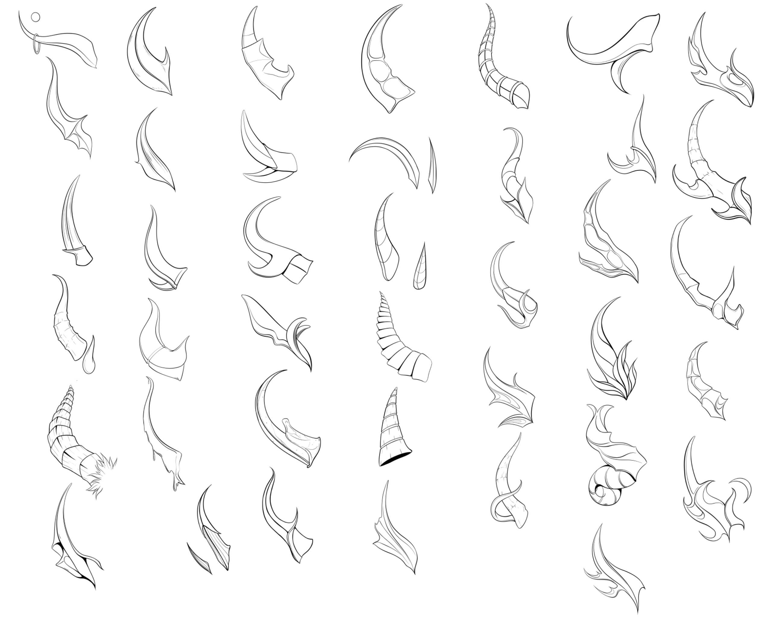 Fantasy Demon Dragon Horns Png Graphics Downloadable Transparent ...