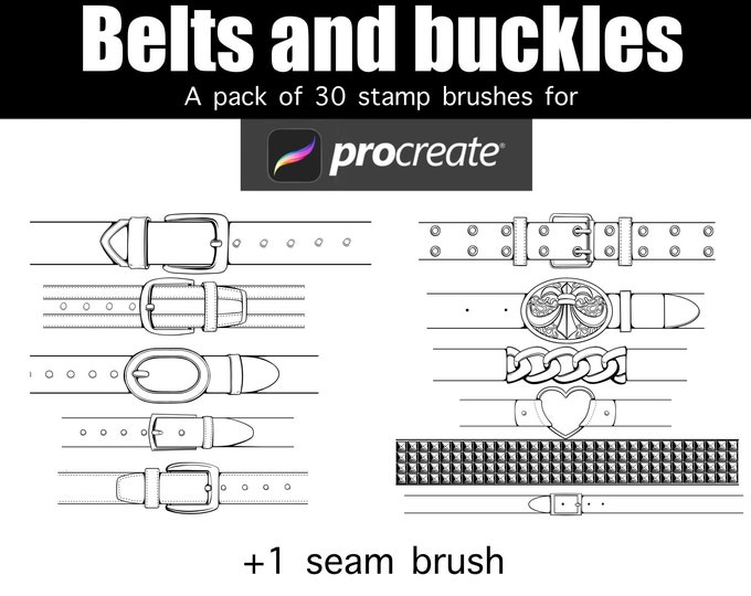 Belts Flat Technical Drawing Illustration - Etsy