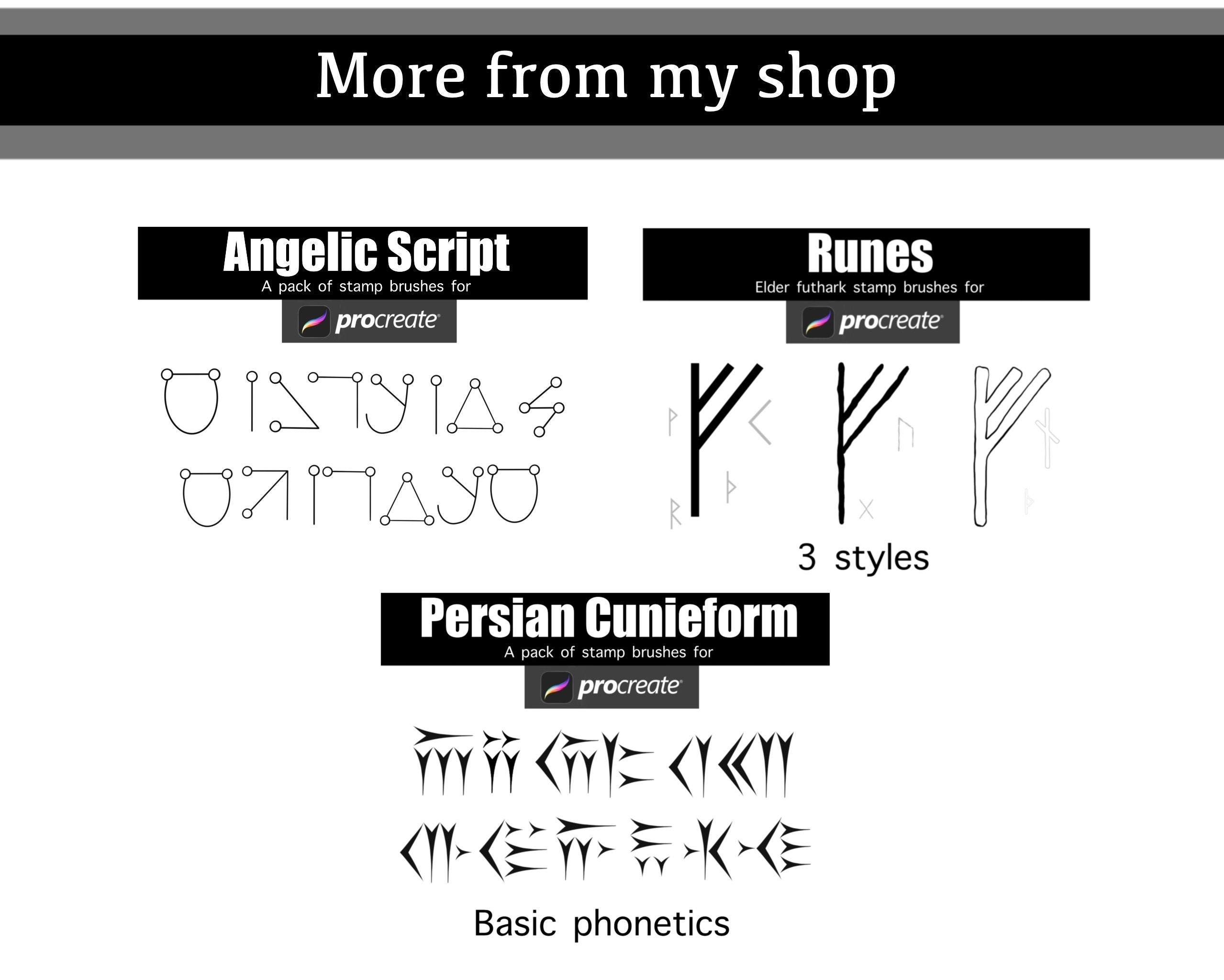 Basic Egyptian Phonetic Alphabet Script Stamp Brushes Procreate - Etsy